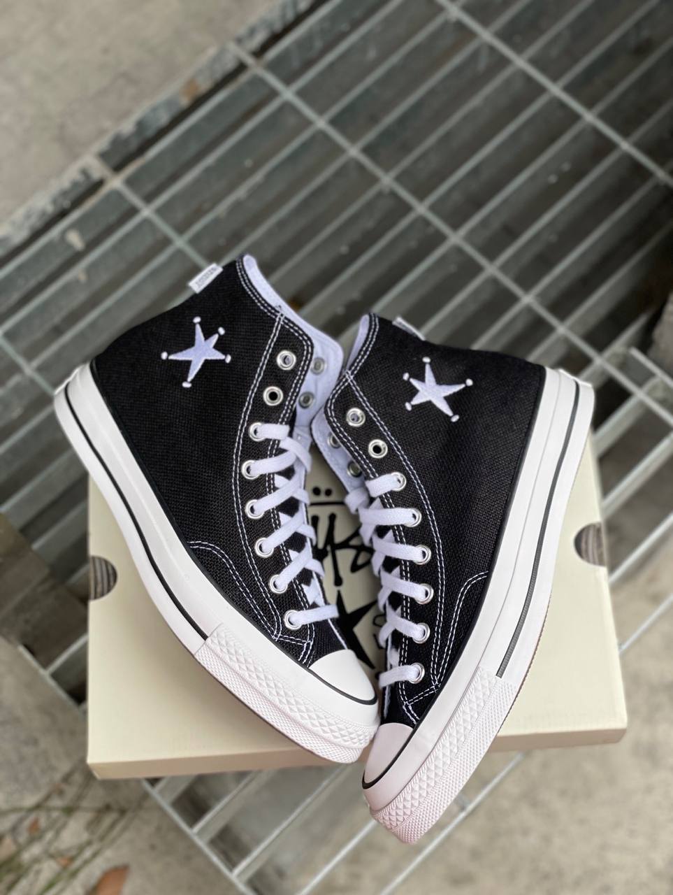 Кроссовки Stussy x Converse Chuck 70 High Black купить оригинал - цена ...