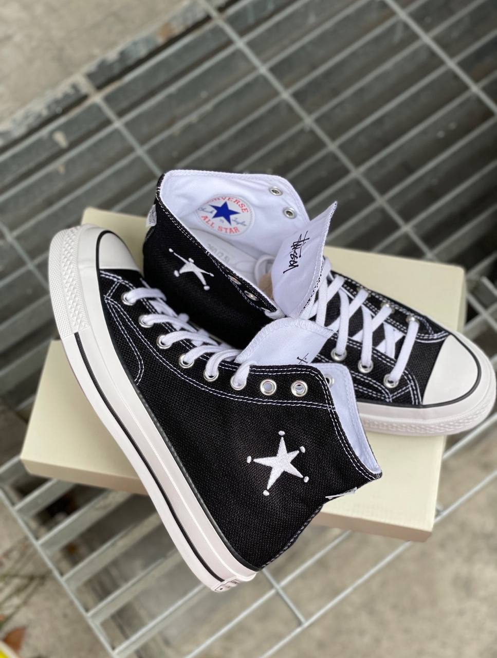 Кроссовки Stussy x Converse Chuck 70 High Black купить оригинал - цена ...